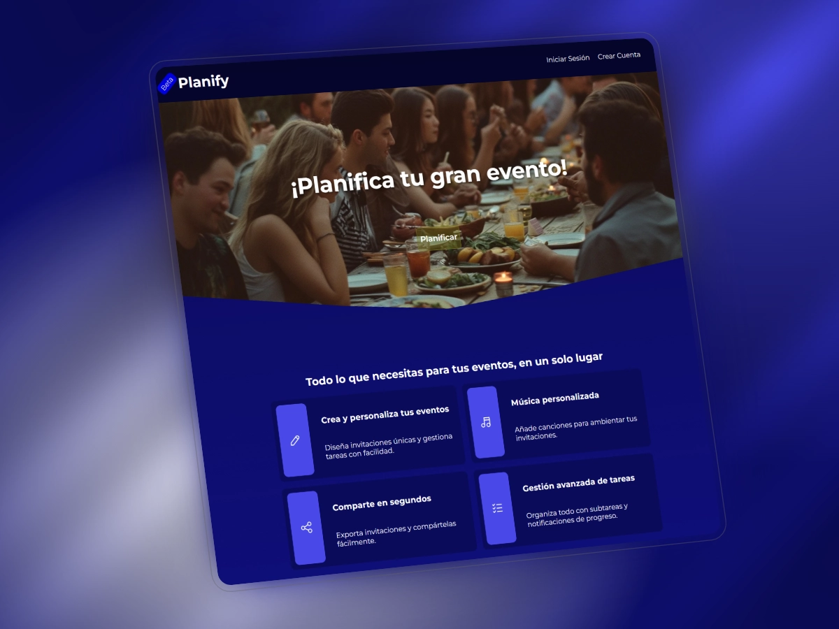 Planify: Crea invitaciones y organiza tu evento sin complicaciones