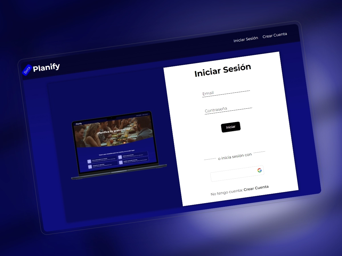 Planify: Inicia Sesión